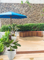Rustic White Stone Planter | Planters | Serene Spaces Living