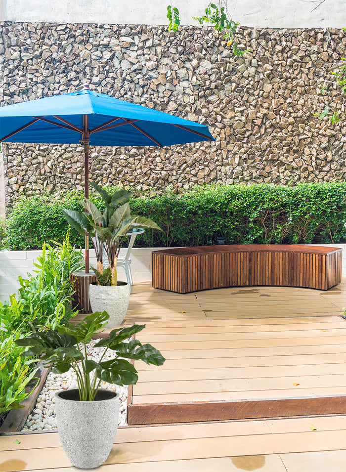 Rustic White Stone Planter | Planters | Serene Spaces Living