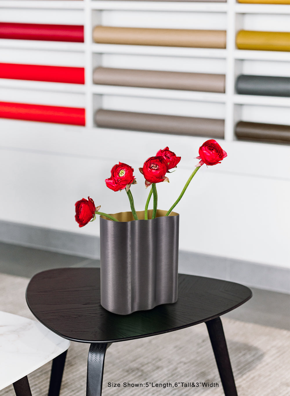 Ripple Stainless Steel Vase | Vases | Serene Spaces Living