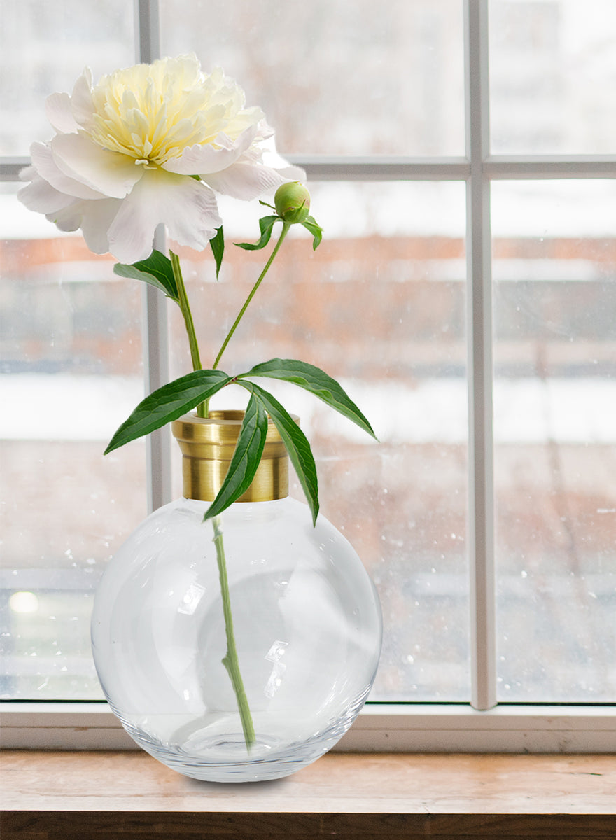 Ball Vase with Gold Rim | Starting at $28 – Serene Spaces Living