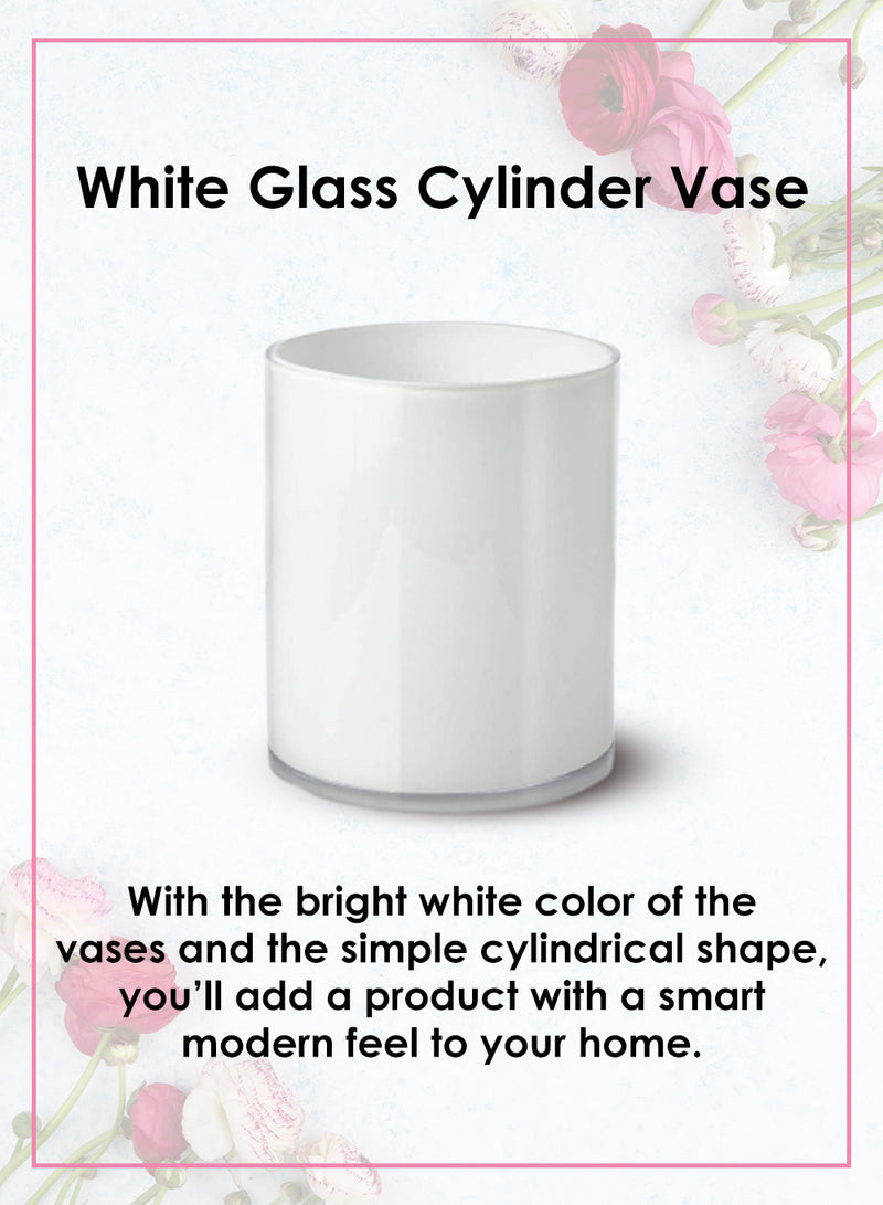White Glass Cylinder Vase | Starting at $14