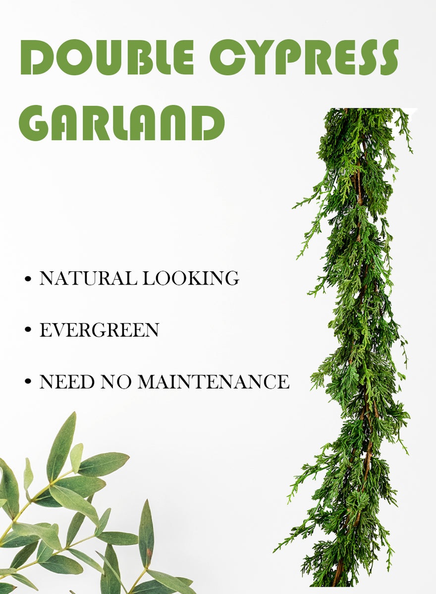 Artificial Double Cypress Garland, Measures 5ft Long | $55 – Serene ...