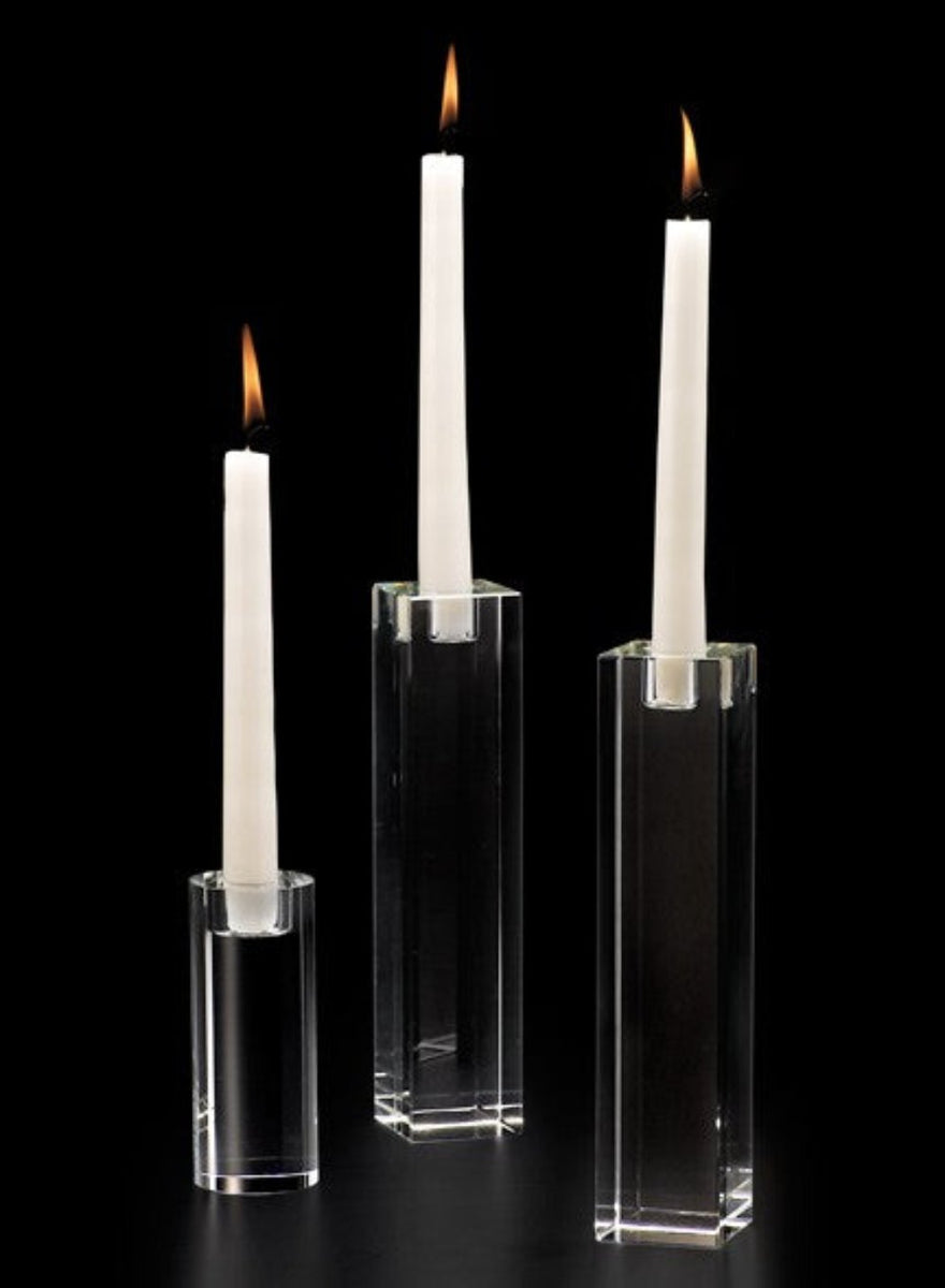 Modern Crystal Taper Candle Holder | Candleholders | Serene Spaces Living