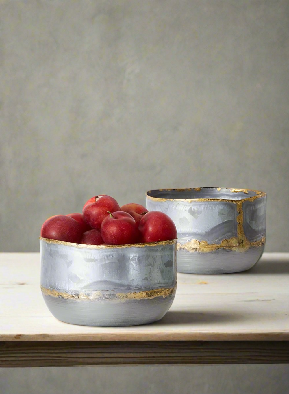 Decorative Zinc Bowl with a Touch of Gold | Bowls | Serene Spaces Living